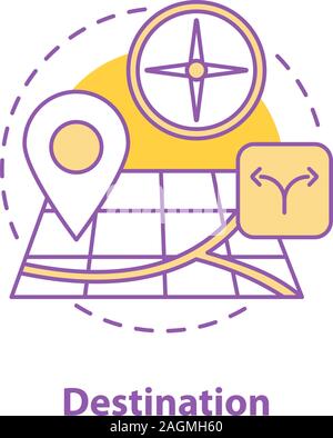 Le choix de destinations de voyage concept icône. Recherche d ...