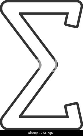 L'icône de sommation. Somme totale ou symbole mathématique.Modèle plat ...