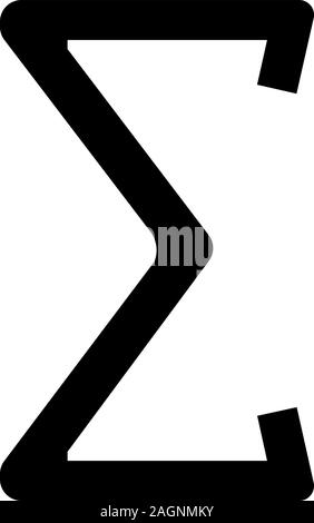 L'icône de sommation. Somme totale ou symbole mathématique.Modèle plat ...