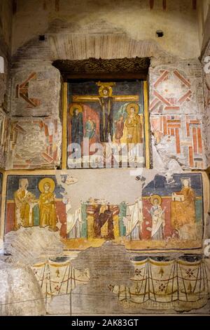 Fresques romaines, Santa Maria Antiqua, ancienne église de Sainte Marie ...