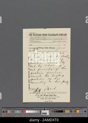 Télégrammes relatifs à la convention nationale démocratique de 1880 ...