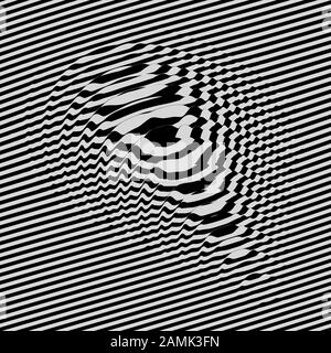 Fond d'onde dynamique. effet visuel. distorsion surface. pattern avec ...