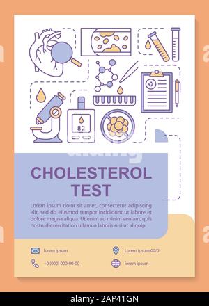 Disposition du modèle de brochure test de cholestérol. La prévention de ...