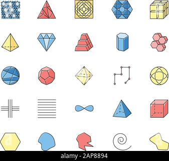 Un ensemble de formes géométriques. Les figures géométriques complexes ...