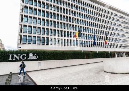 Bruxelles, Belgique. Bâtiment de la banque ING, Avenue Marnix 24 Photo ...