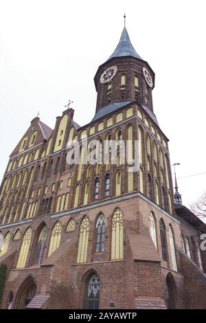 La Cathédrale de Königsberg sur l'île de Kneiphof. 14ème siècle de ...