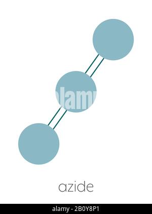 Structure chimique des anions azoture, illustration Photo Stock - Alamy