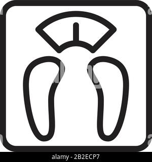 Modèle d'icône de poids couleur noire modifiable. Symbole d'icône de ...