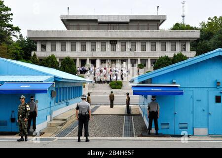 Frontière entre la Corée du Nord et Corée du Sud Banque D'Images, Photo ...
