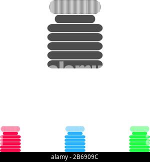 Icône du bol plate. Pictogramme de couleur sur fond blanc. Symbole d ...