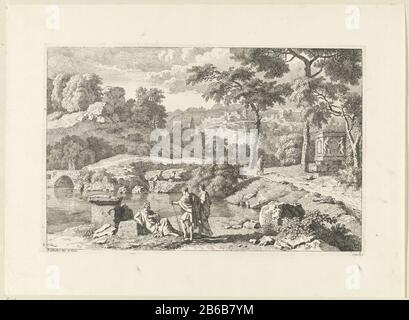 Paysage Arcadien avec rivière Un paysage Arcadien avec une rivière et ...