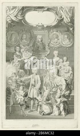 Ferdinand VI als opvolger van Filips V ten midden van zijn familie Sous ...
