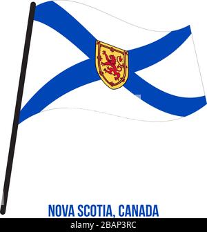 La Nouvelle-Écosse Drapeaux Vector Illustration sur fond blanc. Drapeau ...