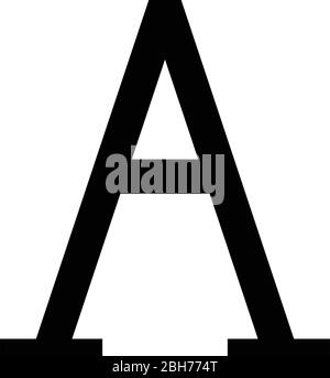 Symbole grec alpha lettre majuscule majuscule icône en forme de cercle ...