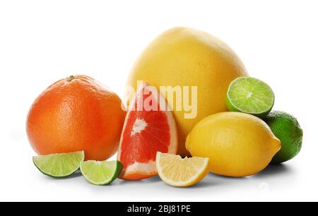 Agrumes mélangés, y compris citron, limes, pamplemousse, pomelo, orange ...