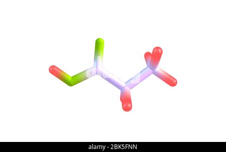 Molécule d'acide propionique (acide propanoïque). Utilisé comme ...