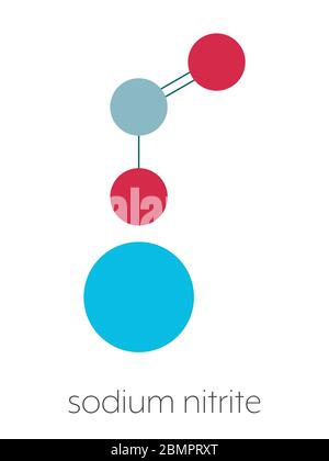 Nitrite de sodium, structure chimique. Utilisé dans le traitement de la ...