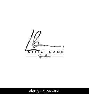 LB lettre Signature logo Template Design élégant logo Sign symbole ...
