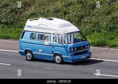 1984 80s bleu blanc VW Volkswagen Caravelle 78Ps ; circulation ...