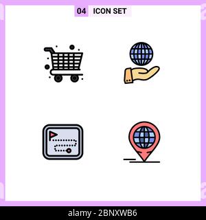 Définir les services de supermarché, magasins de pictogrammes symboles ...