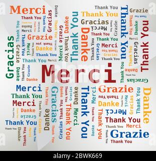 Merci Nuage de mots dans différentes langues avec mot allemand DANKE ...