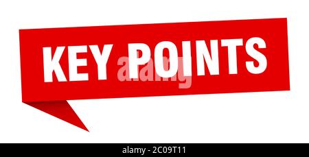 bannière de points clés. jeu d'étiquettes de bulles de parole de points ...