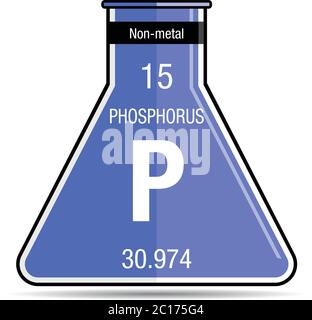 Symbole de phosphore. Élément numéro 15 du tableau périodique des ...