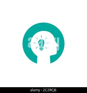 Ouverture d'esprit. Icône plat noir sur fond transparent. Les ...