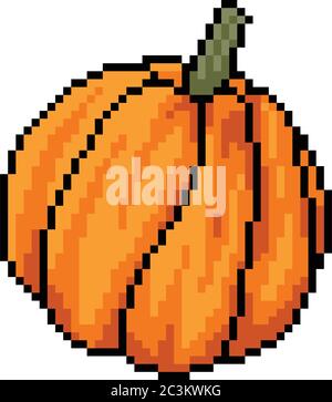Icône Pixel art. Pixel art citrouille icône. Mignon pixel citrouille ...