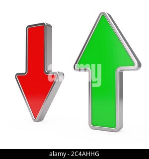 Augmenter, Diminuer l'icône flèche jeu de symboles, concept d ...