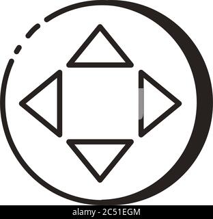 flèches multidirectionnelles style ligne icône vecteur illustration ...