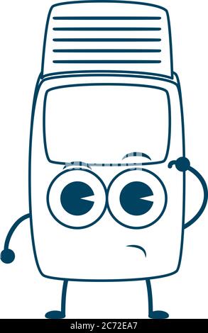 machine de bon d'échange émoticône kawaii dessin vectoriel de ...