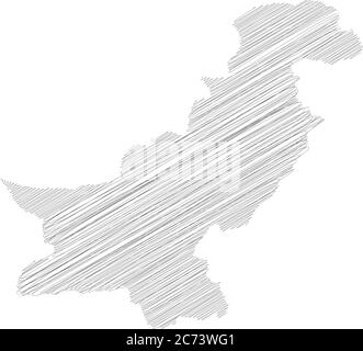 Le Pakistan map vector illustration gribouillage, croquis Pakistan Image Vectorielle Stock - Alamy