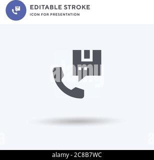 Commander un vecteur d'icône, un panneau plat rempli, un pictogramme ...