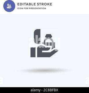 Proposition vecteur icône, affiche plate remplie, pictogramme solide ...