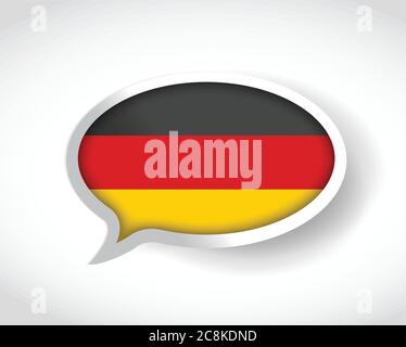 L'icône du drapeau allemand sur fond blanc, vector illustration Image ...