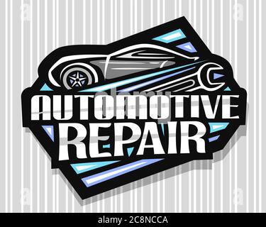 Logo du Service de l'automobile. L'icône de réparation de voiture. EPS ...
