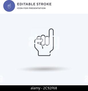 Symbole de promesse, signe plat rempli, pictogramme solide isolé sur ...