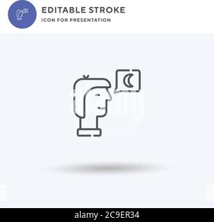 Vecteur icône de rêve, signe plat rempli, pictogramme solide isolé sur ...