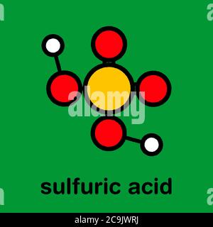 Le modèle moléculaire de l'acide sulfurique Photo Stock - Alamy