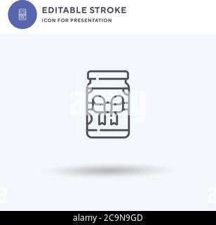 Icône de bourrage vecteur, signe plat rempli, pictogramme solide isolé ...