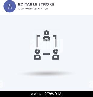 Vecteur d'icône de filiale, signe plat rempli, pictogramme solide isolé ...