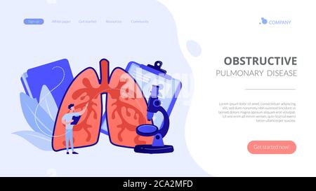 Illustration de la bronchopneumopathie chronique obstructive (BPCO ...