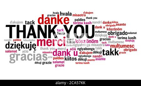 Merci en plusieurs langues Photo Stock - Alamy