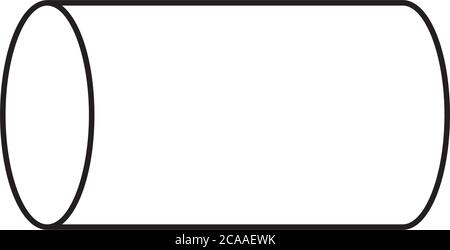 icône de forme de cylindre sur fond blanc, style de silhouette ...