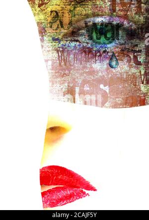 Des yeux verts et des larmes Photo Stock - Alamy