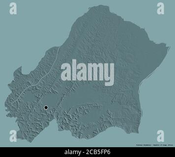 Plateaux, région de la République du Congo. Forme de couleur unie ...