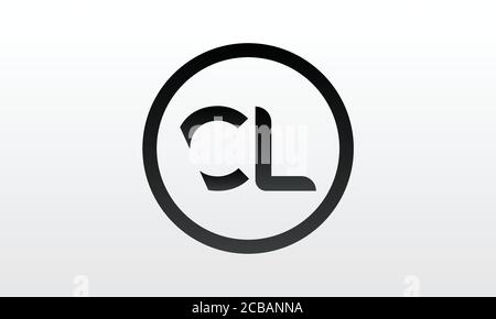 Lettre CL initial avec le logo d'affaires moderne créative Typographie ...