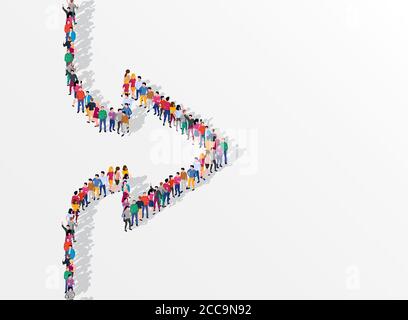 Icône d'emplacement du groupe de personnes. Rassembler les gens. Placer ...