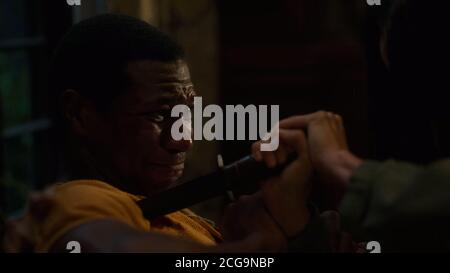 Los Angeles.CA.USA. Jamie Chung et Jonathan Majors dans une scène dans ...